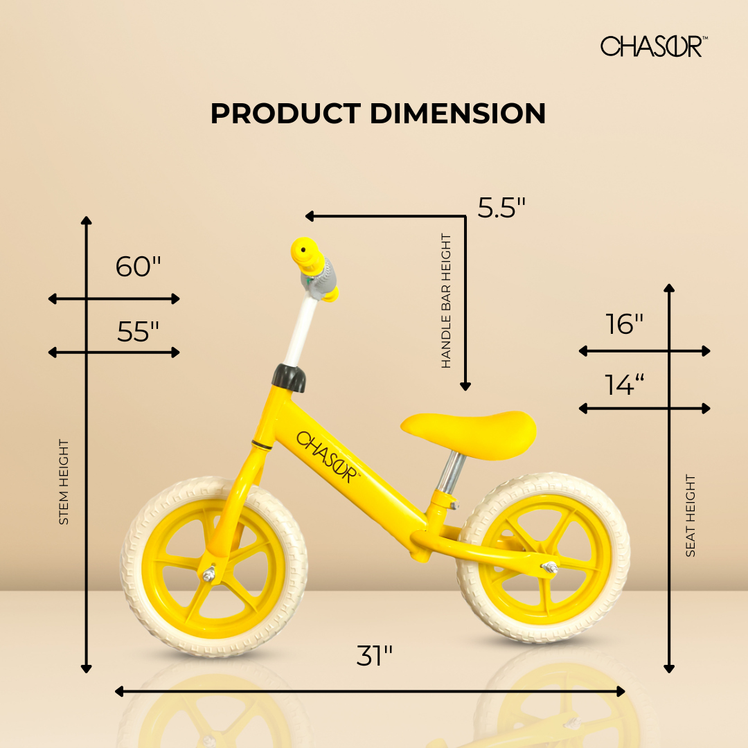 Chaser Racer Balance Bike 12" Straight and Curve Frame Balance Bike (E – RoyalBaby Philippines